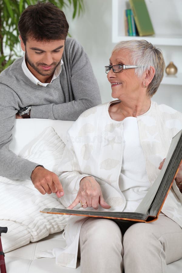 Elderly person smiling stock image. Image of sitting - 27386531
