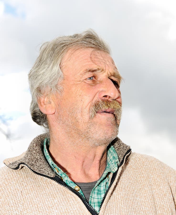 Elderly Person, Portrait in Natural Stock Image - Image of outdoors ...