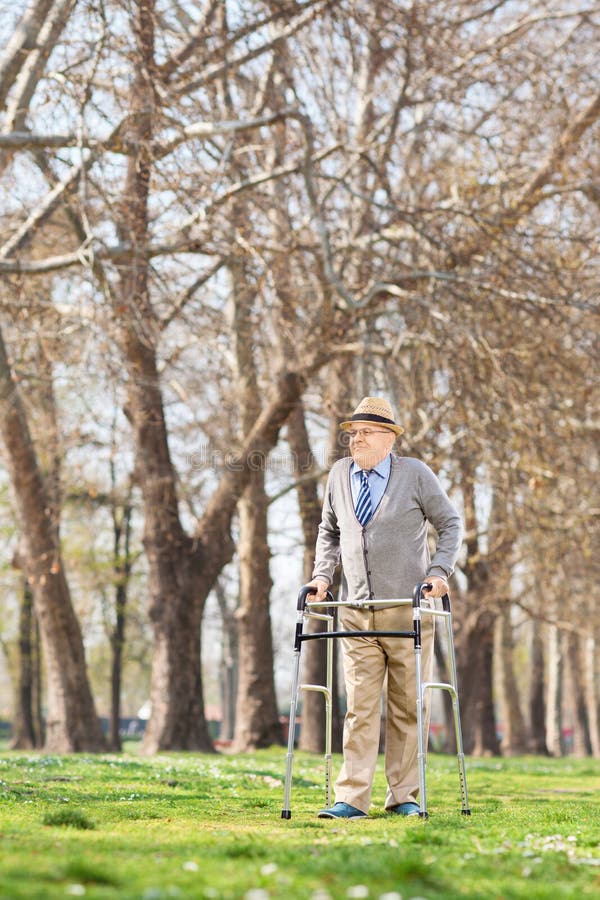 Elderly Person Walking with Walker Outside Stock Image - Image of equipment, outdoors: 39385453
