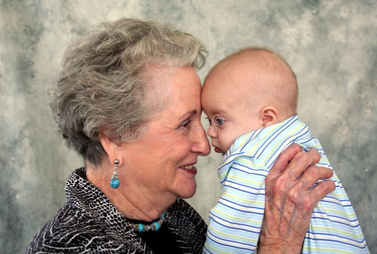 Elderly Senior and Baby stock image. Image of senior, grandson - 6119899