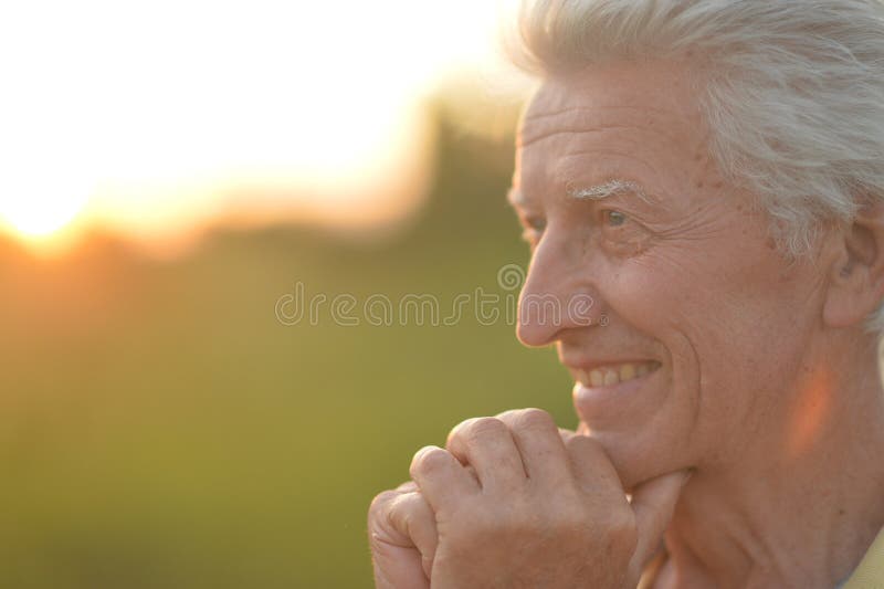 Elderly or Senior Man Close Up Portrait. Happy and Smiling Stock Photo ... Elderly or Senior Man Close Up Portrait. Happy and Smiling Stock Photo ...