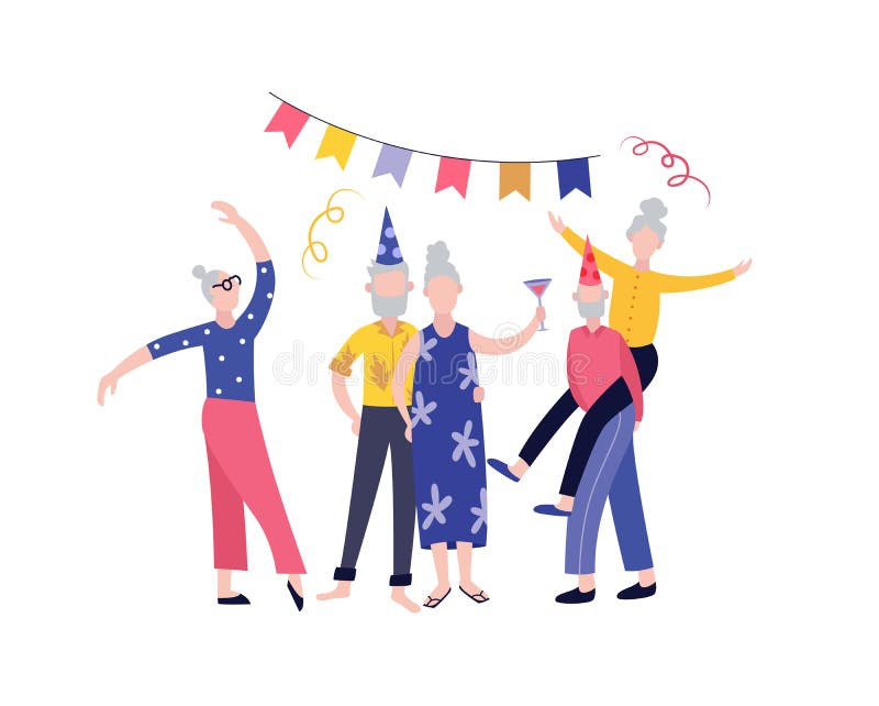 Elderly Birthday Stock Illustrations 1 185 Elderly Birthday Stock