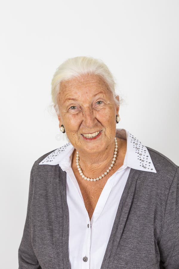 Elderly smiling lady stock photo. Image of elegant, senior - 232145952