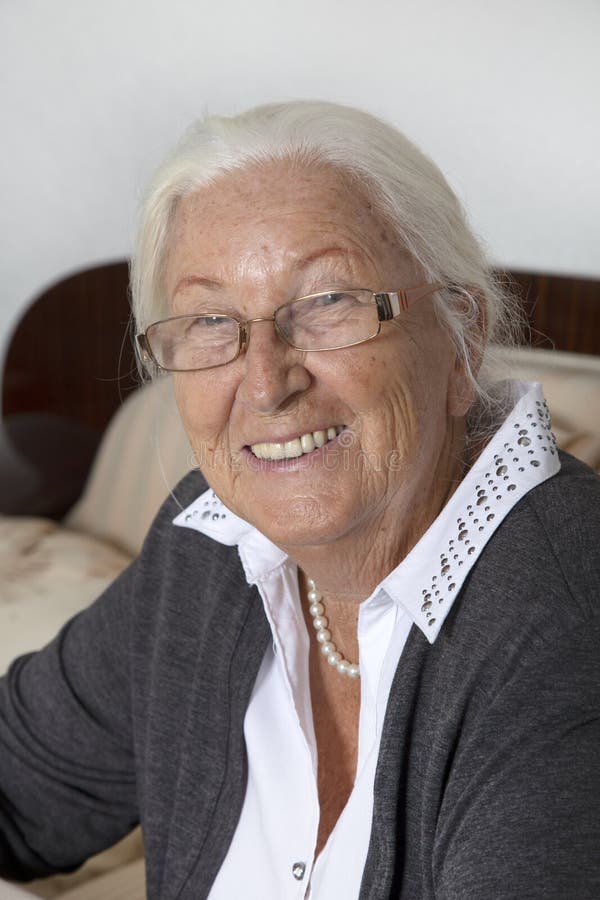 Elderly smiling lady stock photo. Image of senior, woman - 232146010
