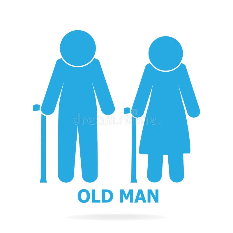 Elderly Symbol. Old People Icon, Simple Line Icon Stock Vector ... Elderly Symbol. Old People Icon, Simple Line Icon Stock Vector ...