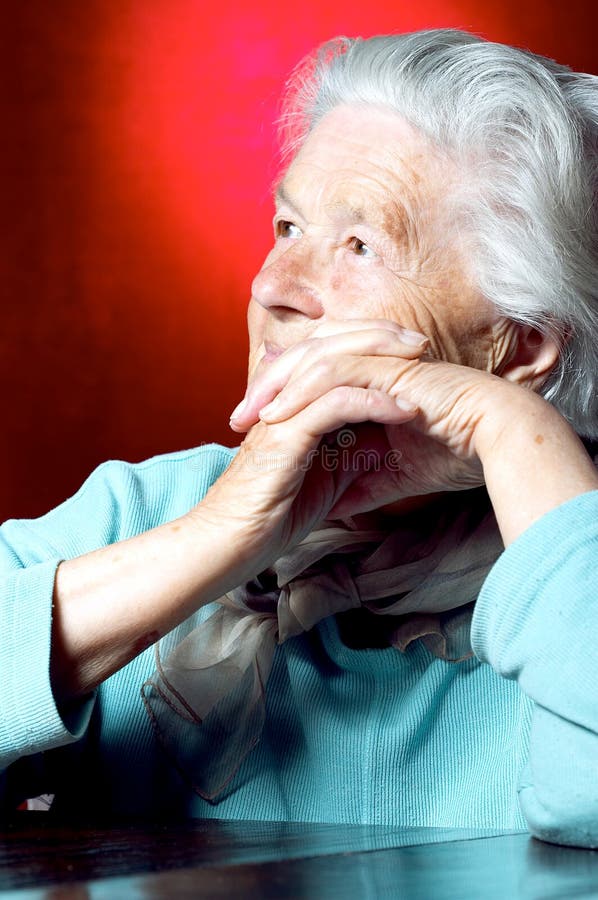 Elderly woman smiling stock image. Image of female, optimistic - 453779