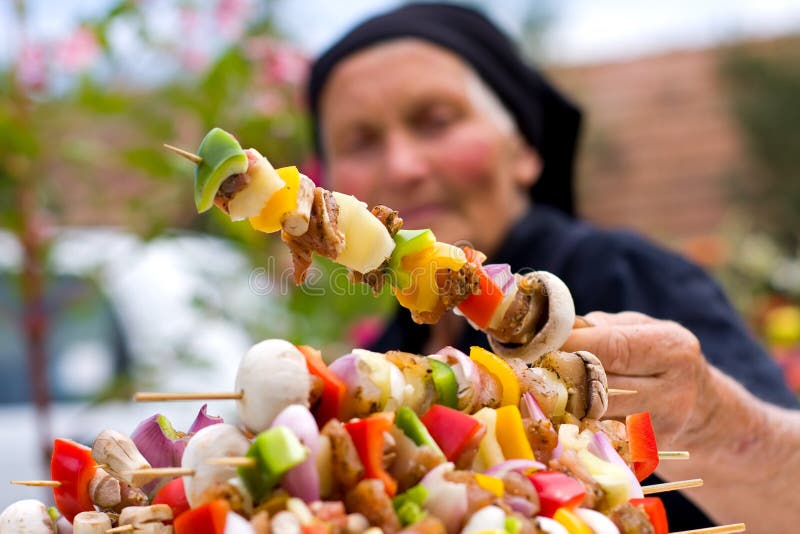 Elderly Woman with Fresh Food Stock Image - Image of pensioner, female ...