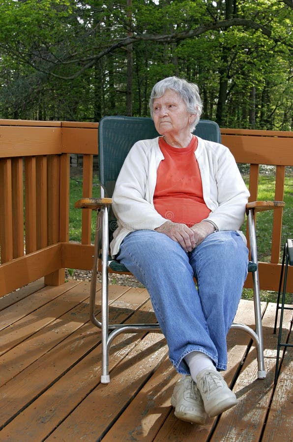Elderly woman outdoors stock photo. Image of smiling, lifestyle - 5032734