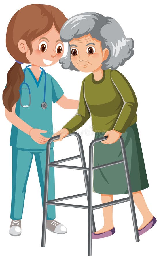 Old Lady Walker Clip Art Stock Illustrations – 14 Old Lady Walker Clip ...
