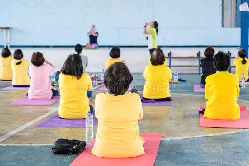 Elderly in a Yoga Exercise Posture Editorial Stock Photo - Image of ...