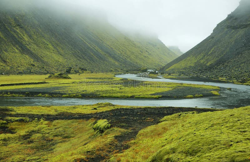 Eldgja canyon, Iceland stock photo. Image of landscape - 46401950