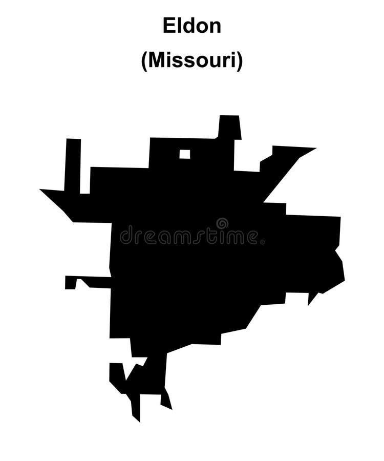 Eldon outline map stock illustration. Illustration of boundary - 387456895