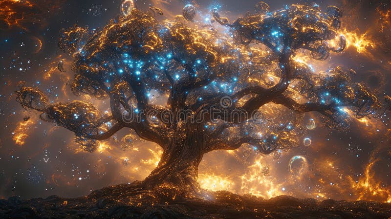 Enormous Eldritch Tree Glows while Generating Galaxies in a Chaos ...