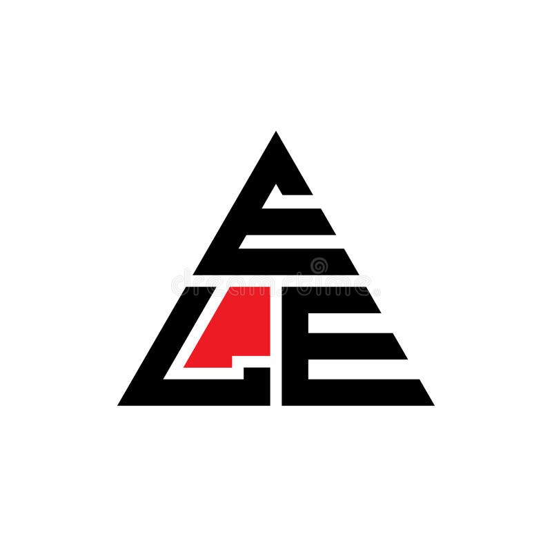 ELE Triangle Letter Logo Design with Triangle Shape. ELE Triangle Logo ...