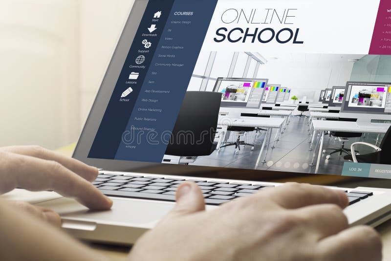 Home Computing Online School Stock Photo - Image of alone, routine ...