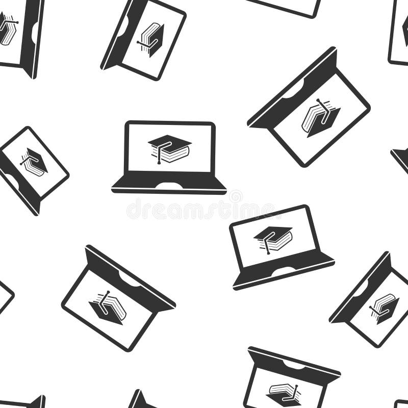Elearning Education Icon Seamless Pattern Background. Study Vector ...