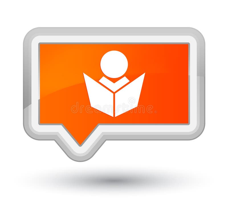 Elearning Icon Prime Orange Banner Button Stock Illustration ...