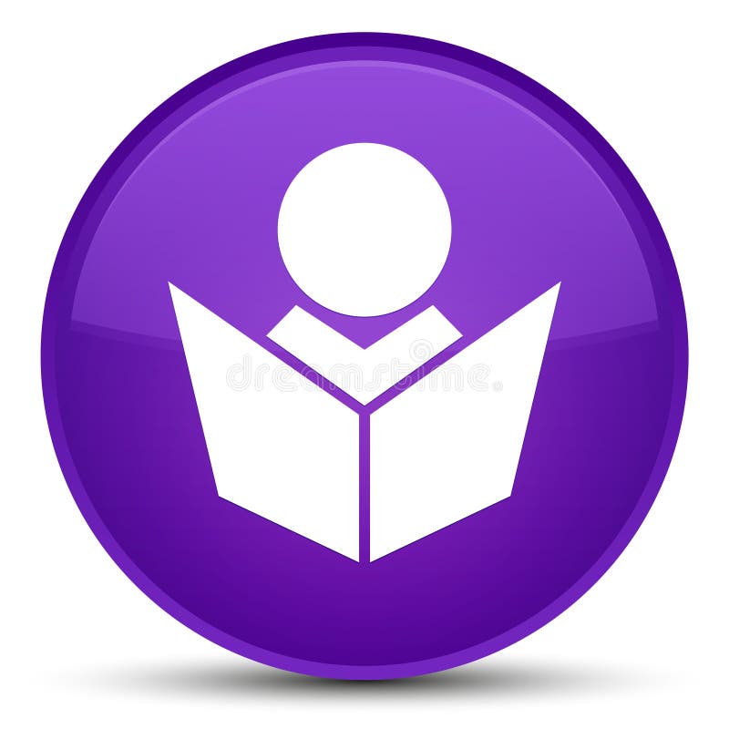 Elearning Icon Special Purple Round Button Stock Illustration ...