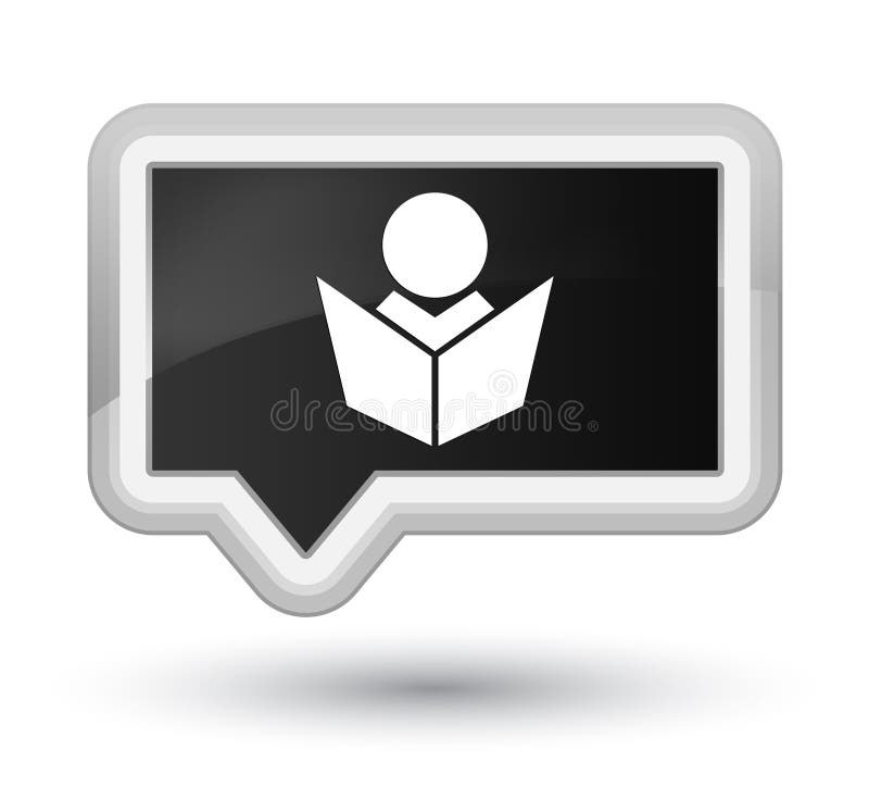 Elearning Icon Prime Black Banner Button Stock Illustration ...
