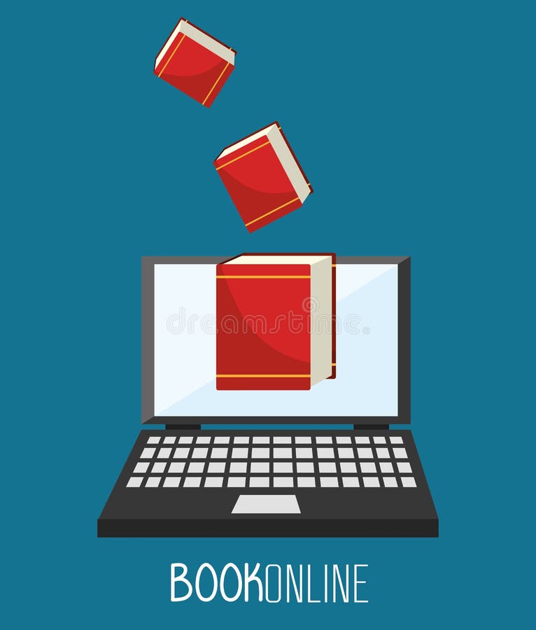 ELearning and online books stock vector. Illustration of digital - 64935891