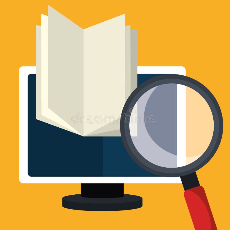 ELearning and online books stock vector. Illustration of study - 64935909