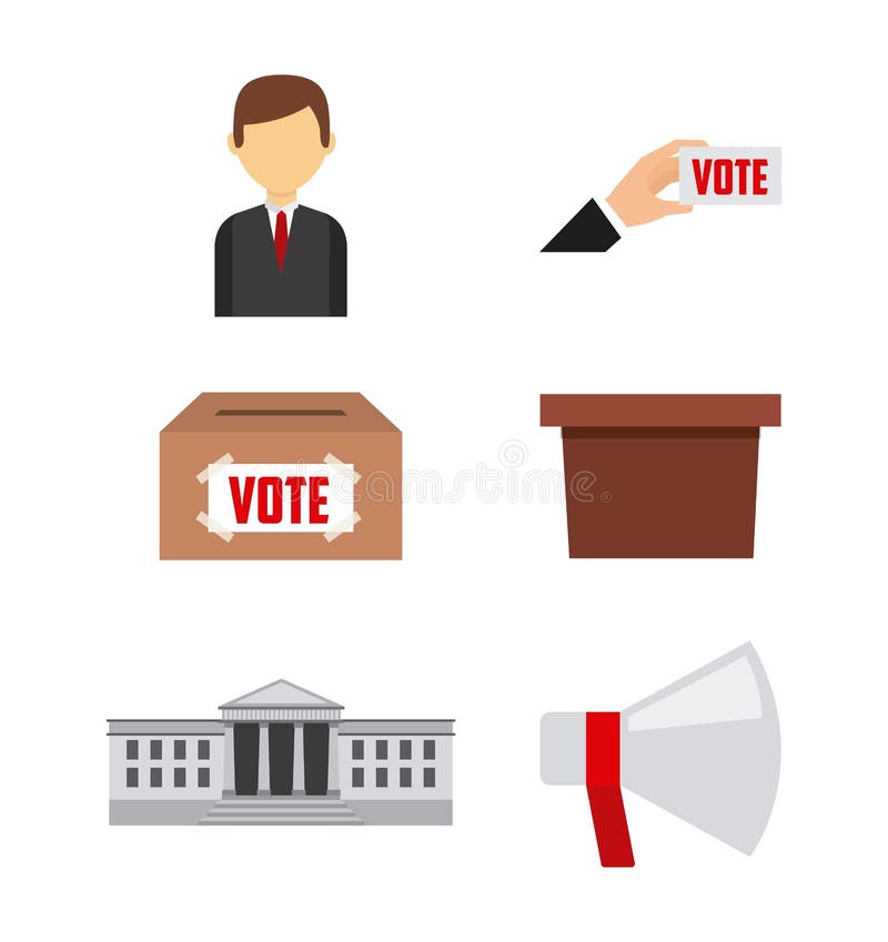 Elecciones democráticas ilustración del vector. Ilustración de voto ...