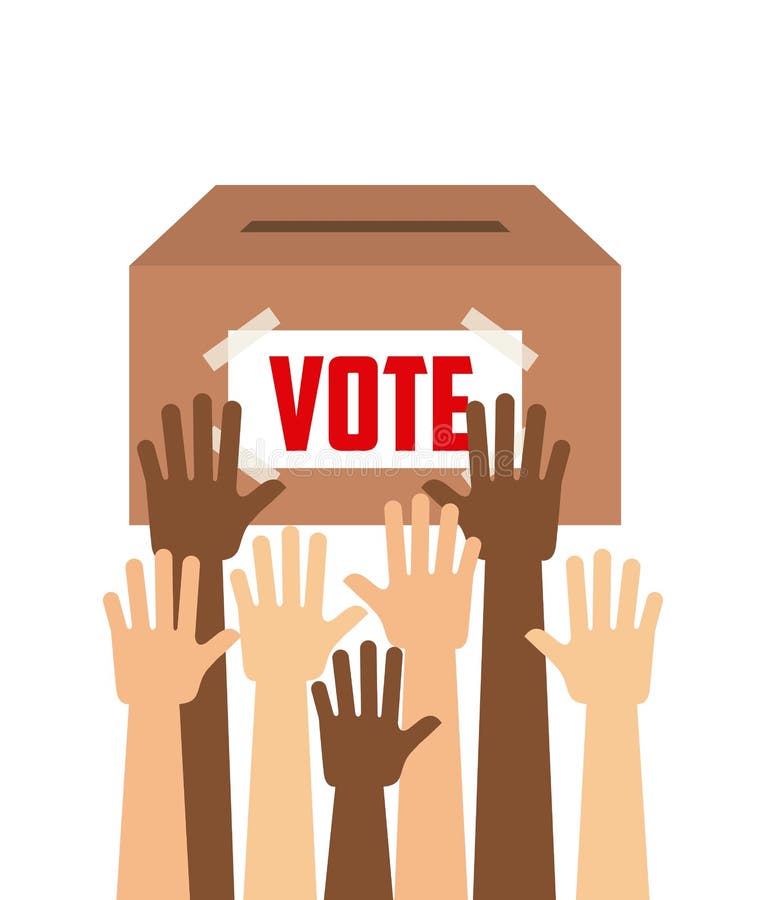 Elecciones democráticas ilustración del vector. Ilustración de blanco ...