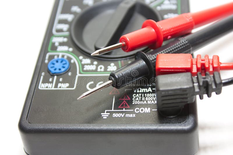 Elecrical Multi-meter with Plug Stock Image - Image of instrument ...