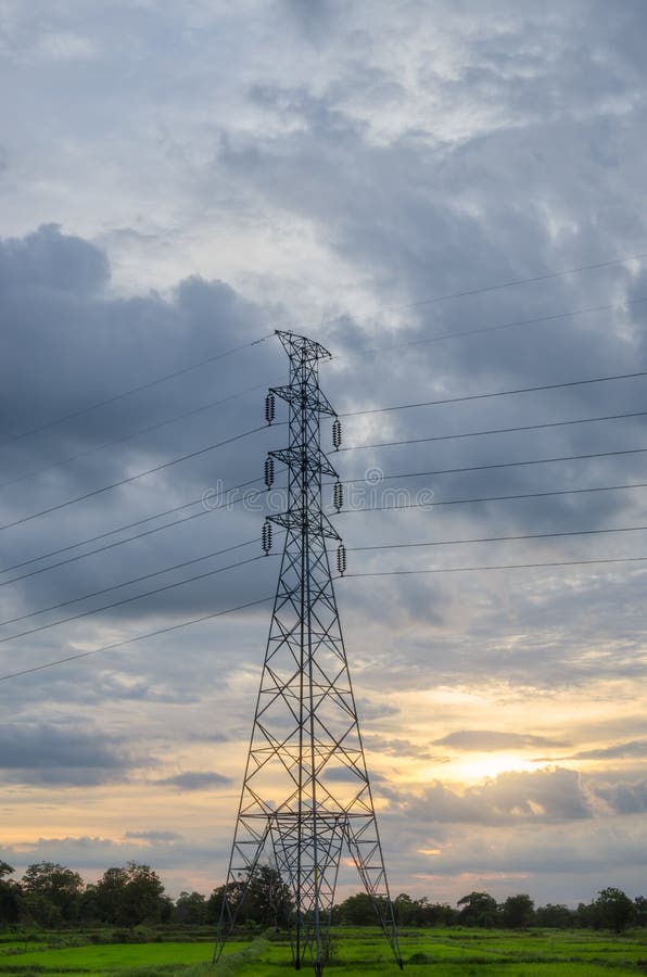 Electic Pole and Wire stock image. Image of background - 82868791