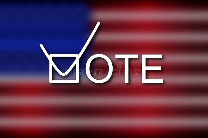 Election Mark Vote USA Flag Blur Background Stock Illustration ...