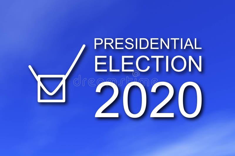 USA Election 2020 Mark & Sky Background Stock Illustration ...