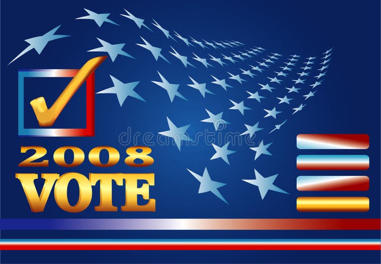 Election 2008 Web Banner stock vector. Illustration of elements - 4344249