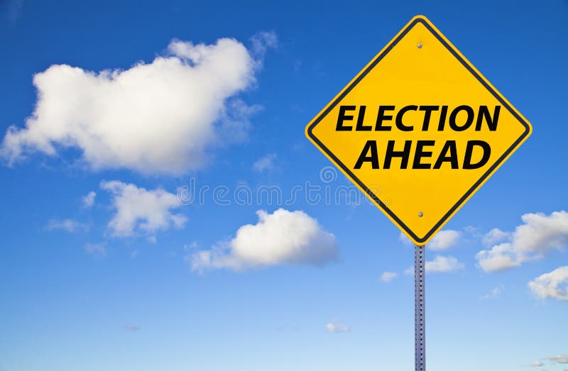 Election Ahead Sign stock image. Image of symbol, election - 22701227