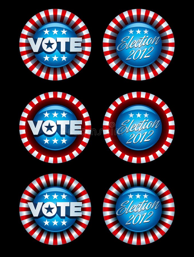Election Badges Set stock vector. Illustration of election - 23323767