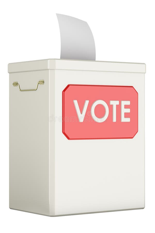 Election Ballot Box, Voting Box. 3D Rendering Stock Illustration ...