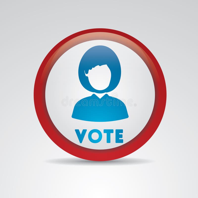 Election Button. Vector Illustration Decorative Design Stock ...