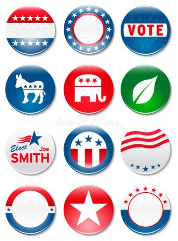 Election campaign buttons editorial stock image. Illustration of ...