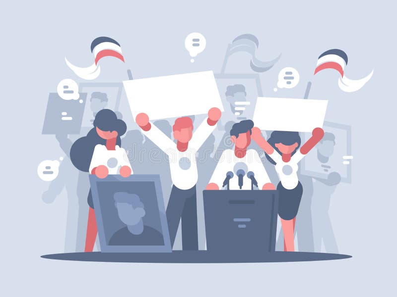 Election Campaign of Candidate Stock Vector - Illustration of banner ...