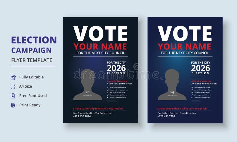 Election Campaign Flyer Template, Political Campaign Flyer Template ...