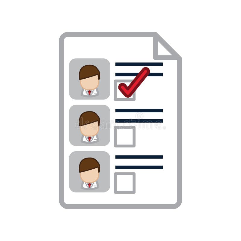 Candidate List Line Icon, Concept Sign, Outline Vector Illustration ...
