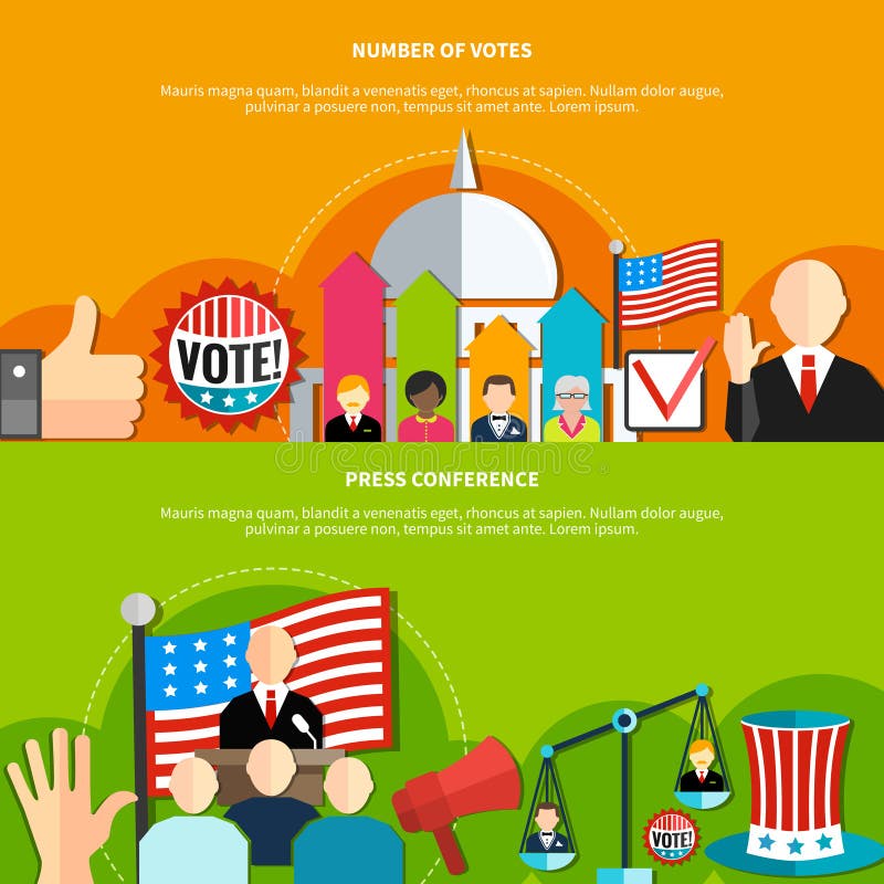 Election Conference and Vote Stock Vector - Illustration of advertising ...