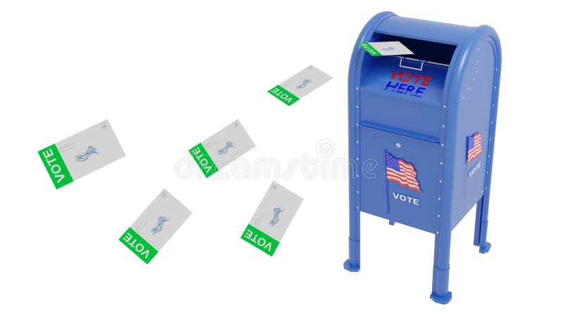 Election Mailbox Vote Envelopes Entering Slot Wall Background Stock ...
