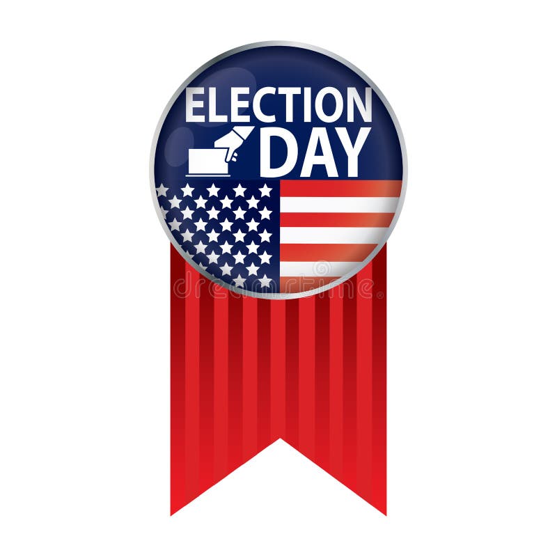 Election day button stock vector. Illustration of president - 173349058