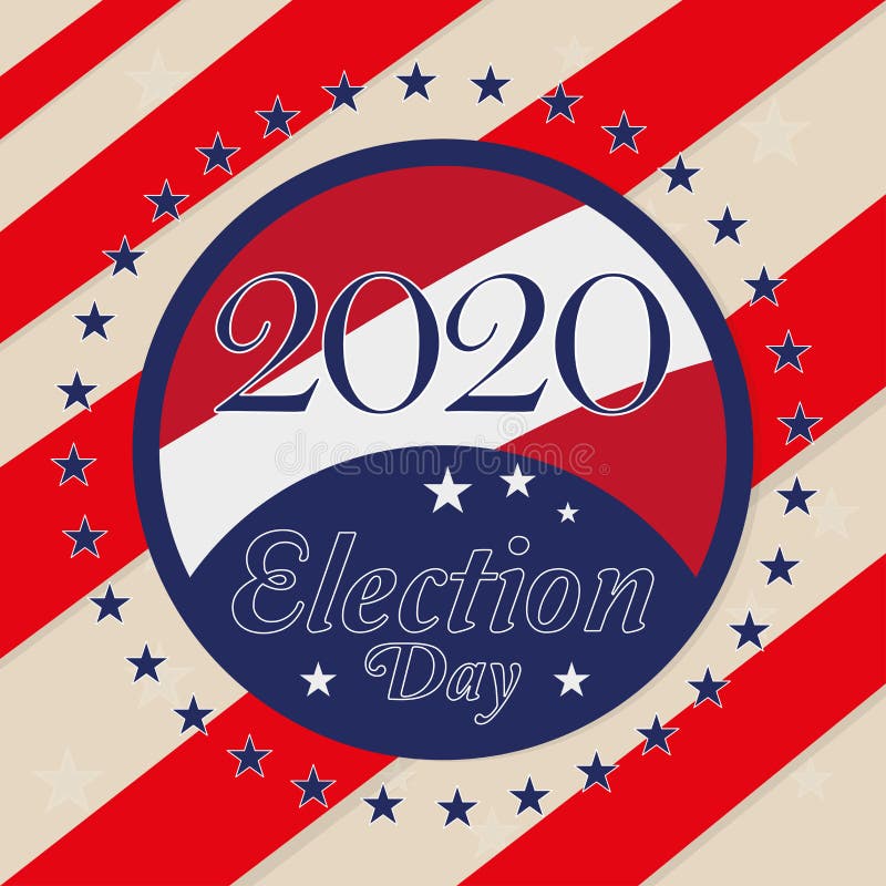 Election day poster stock vector. Illustration of 2020 - 198183355