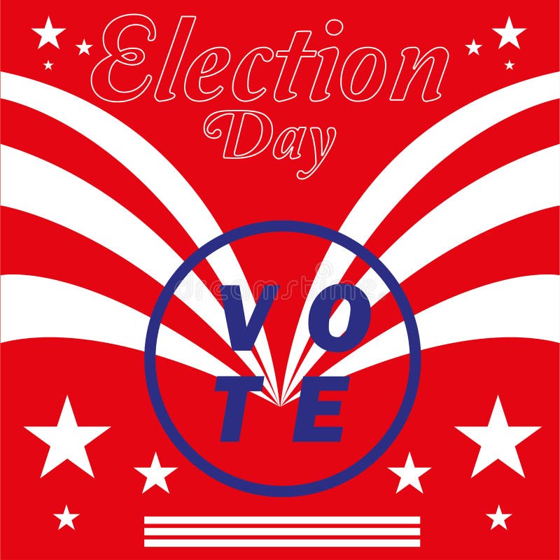 Election day poster stock vector. Illustration of campaign - 198183802