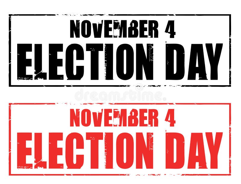 Election day rubber stamp stock illustration. Illustration of america ...