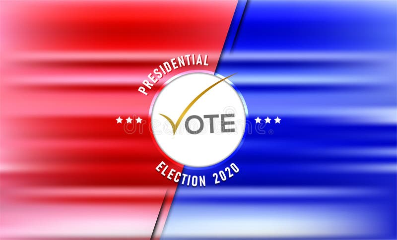 Election Day Symbolic Elements Red and Blue Background Stock Vector ...