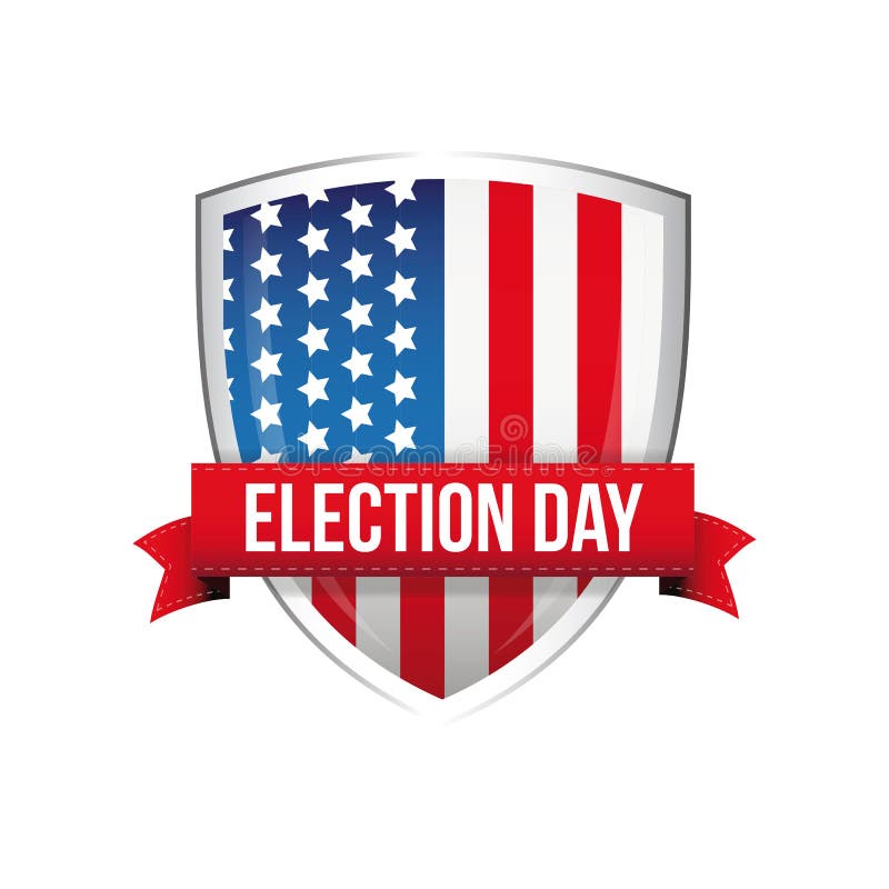 Election Day United States Flag Button Stock Vector - Illustration of ...