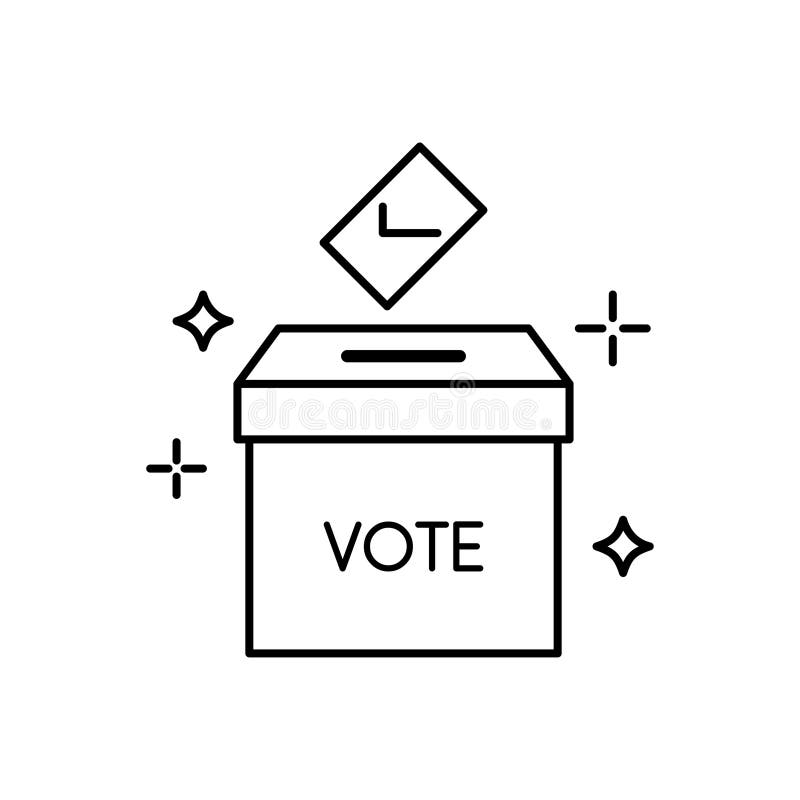 Election Day Voting Box Icon Stock Vector - Illustration of icon ...