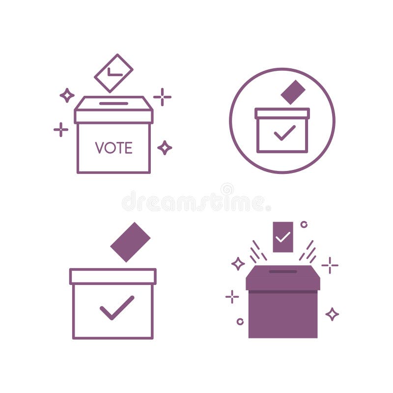 Election Day Voting Box Icon Stock Vector - Illustration of campaign ...